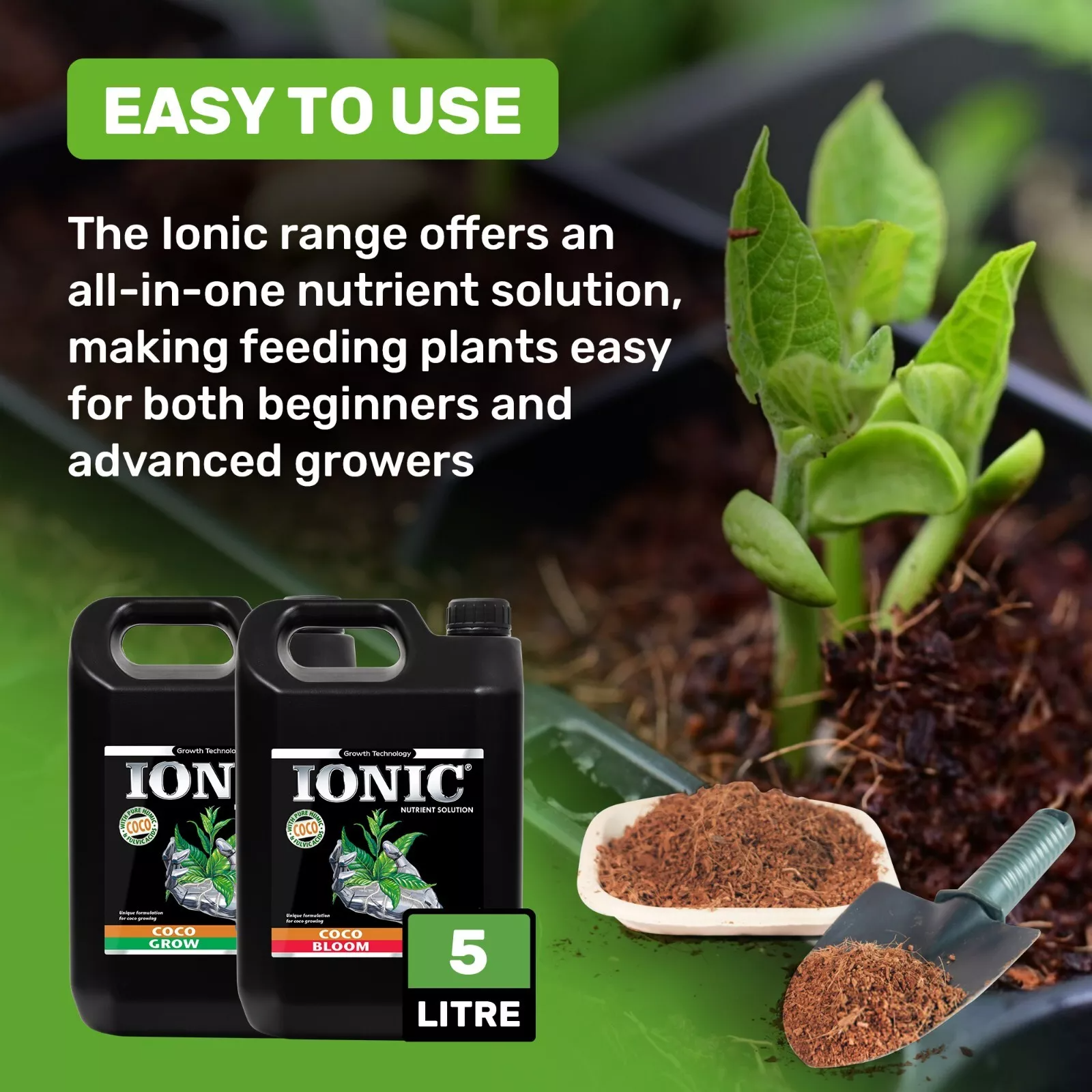 Ionic Coco Grow 5L – Vegetative Nutrient for Coco Coir